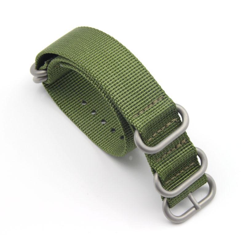 18mm Stripe Solid Black Watch Multi Color nato fabric Nylon watchbands ...