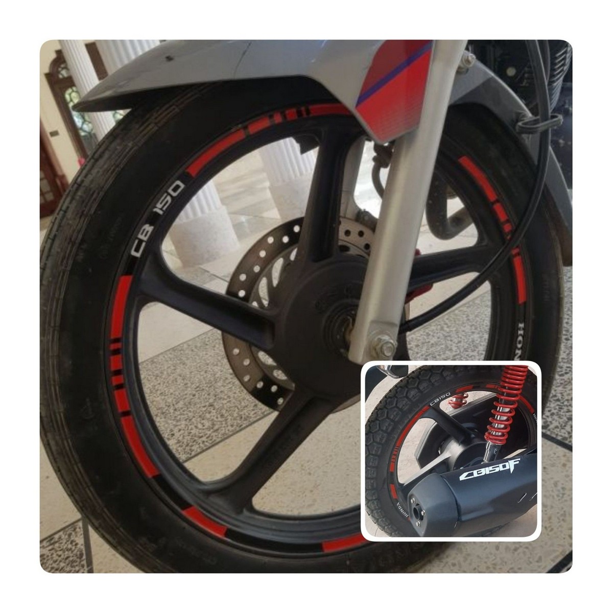 Rim Stickers for HONDA CB-150F (Front & Rare Wheels) | Daraz.pk