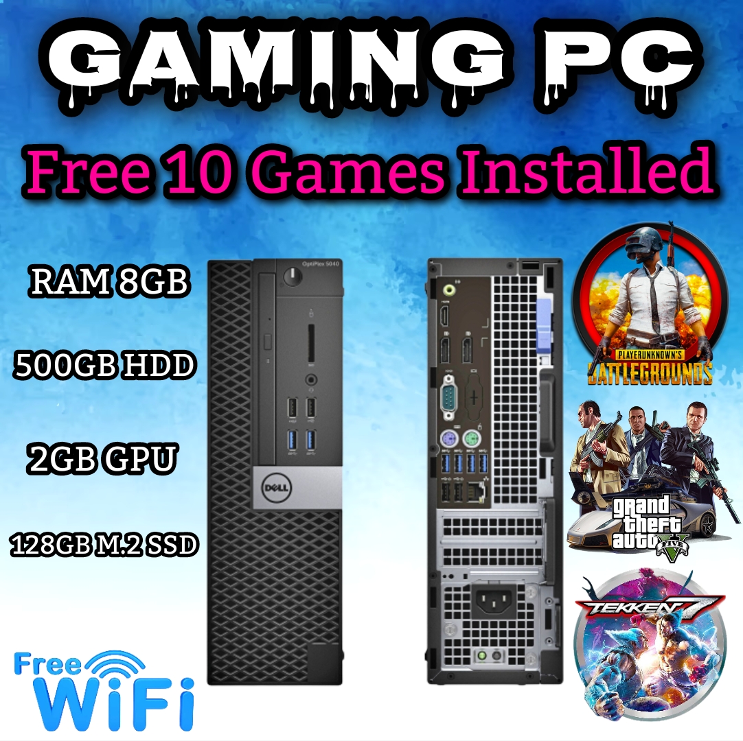 Dell Optiplex 5040 Gaming PC [ I5 6th Gen RAM 8GB GPU 2GB 128GB M.2 SSD ...