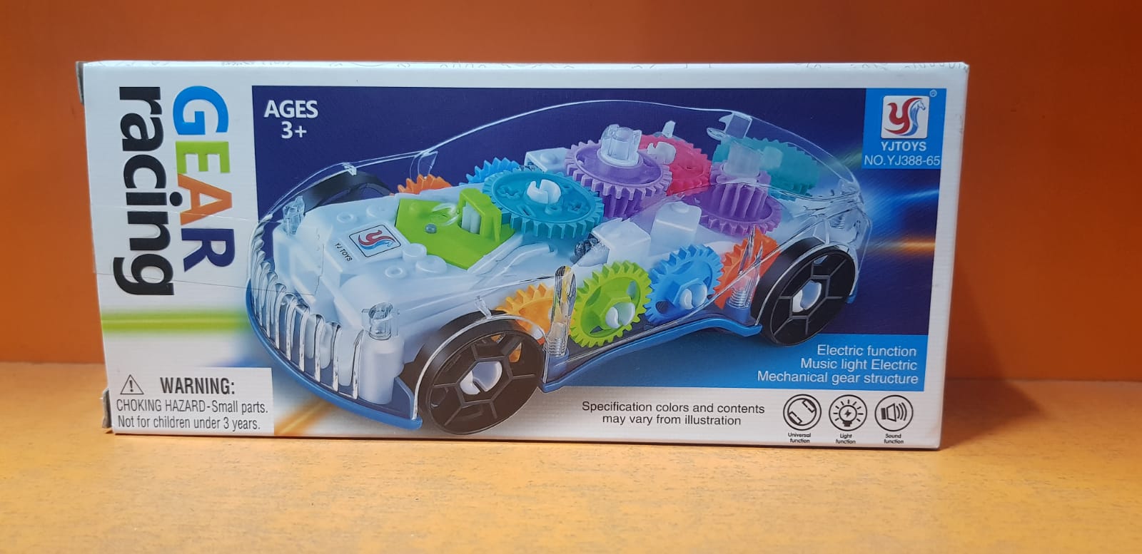 Concept Gear Display Transparent Car Toy for Kids - 360 Degree Rotating ...