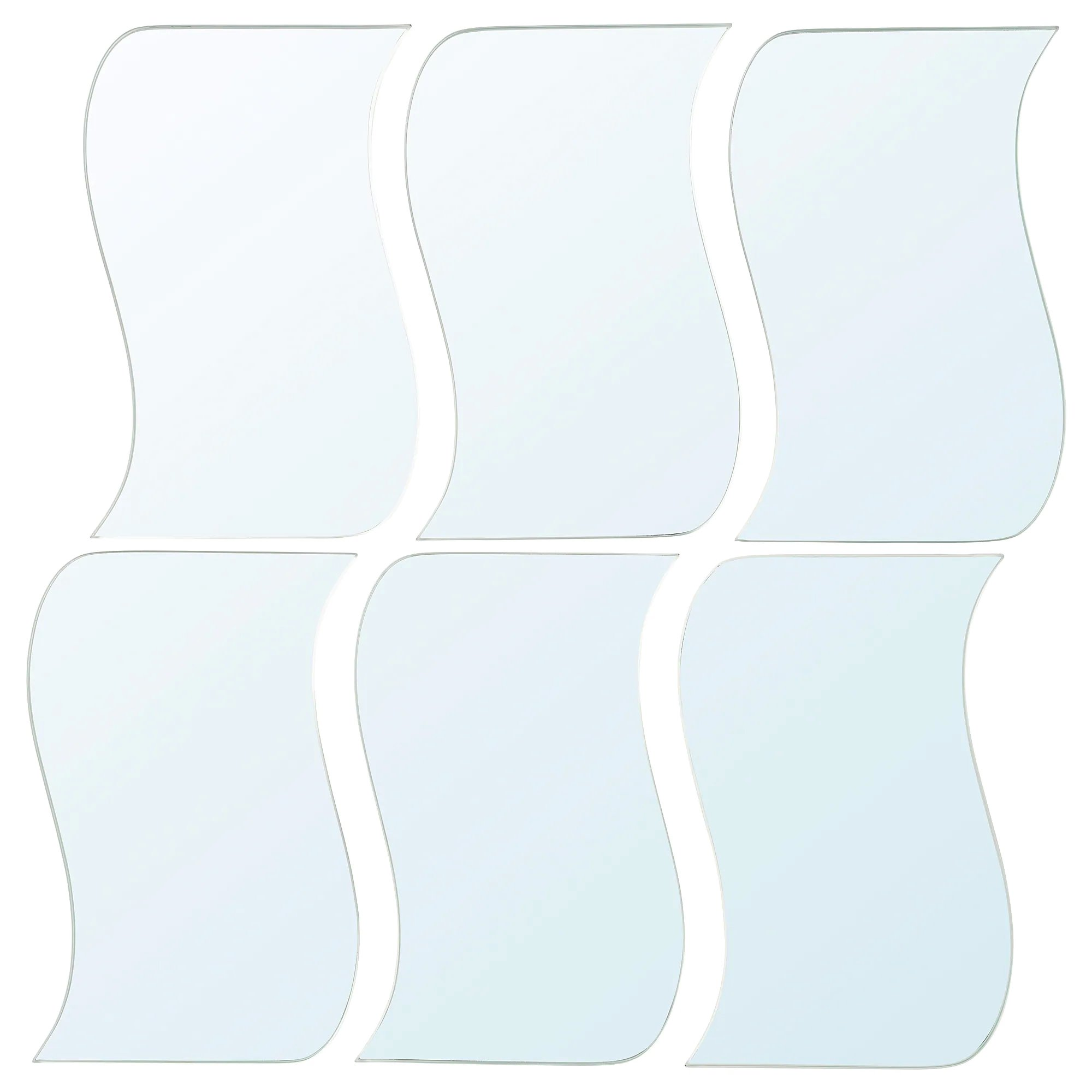 Mirror Pack Ikea Mirror Wavy Set of 6 Pcs | Daraz.pk