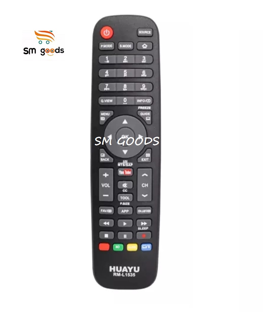 Haier Smart Android LED TV Remote Control with Youtub button Huayu RM ...