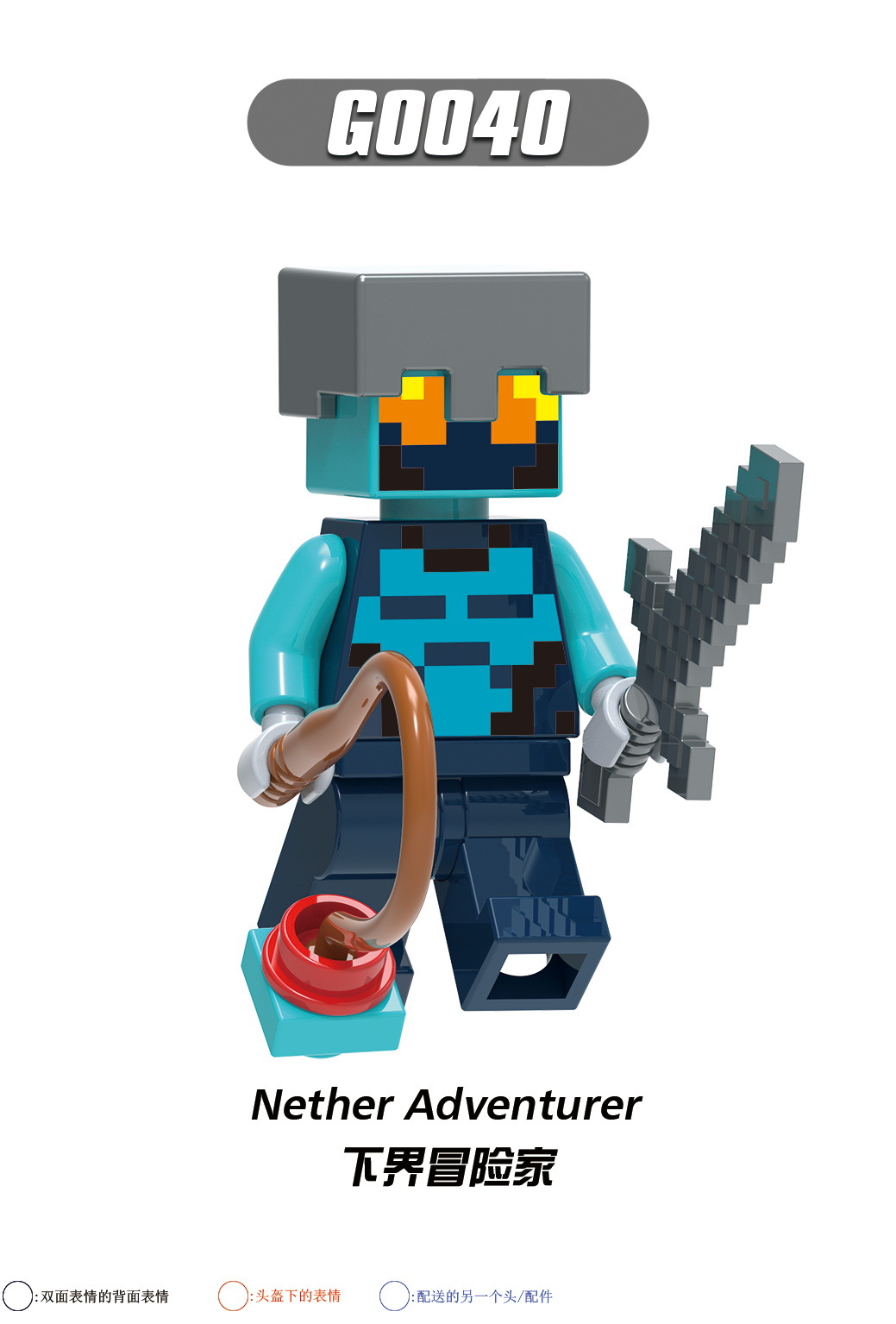 Single Sale Minecraft Blocks Zombie Villager mini Action toy Tamer Fox ...