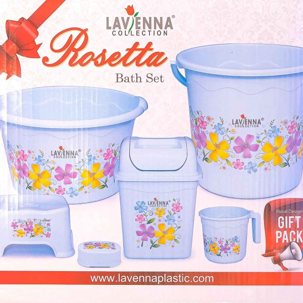 Lavienna 6Pcs Bathroom Set-Rosetta Bath Set wiyh Gift Box Packing ...