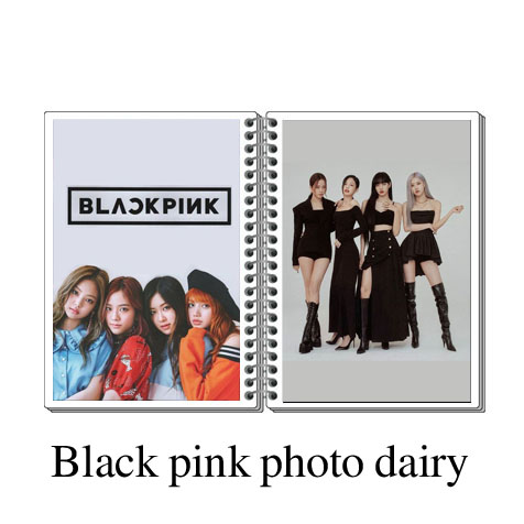 Black pink customized photo diary in 4x6 inches with 20 Pages with your ...