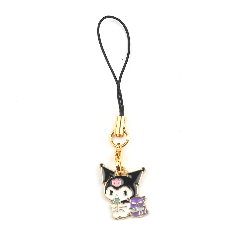 Cute Kuromi KT Cat Mobile Phone Chain For Girls Cartoon Anime Phone ...