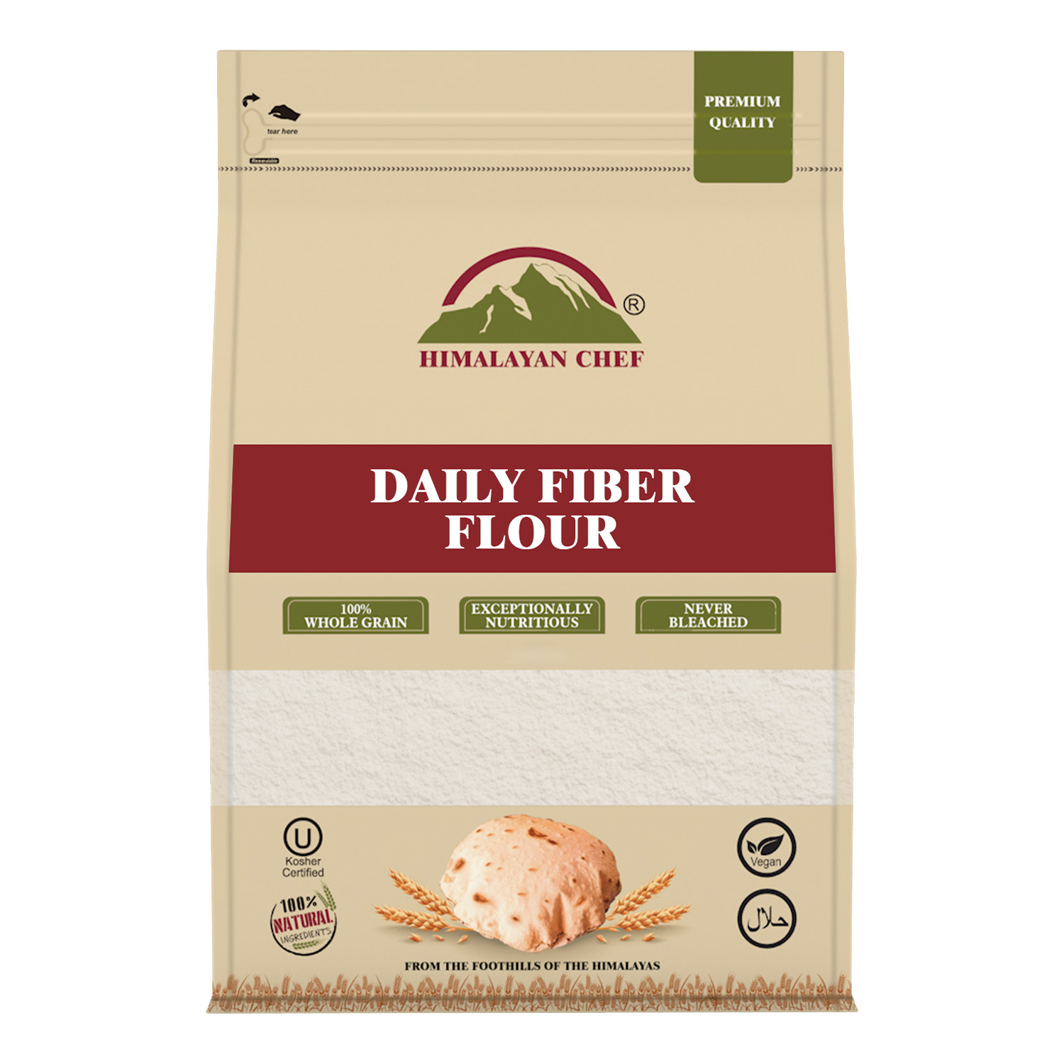 Himalayan Chef Daily Fiber Multivitamin Flour - 9 KG | Chakki Atta ...