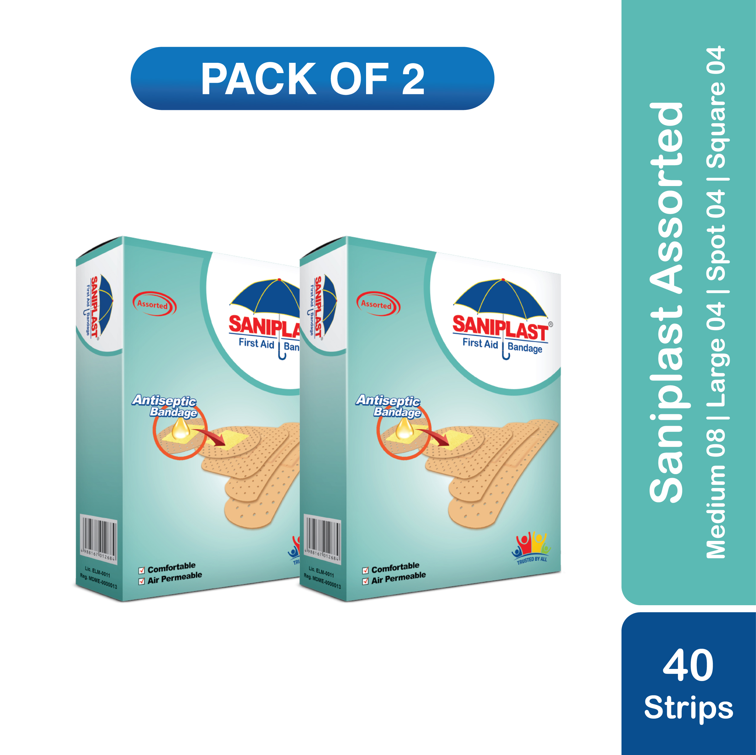Saniplast Assorted Bandages 20 Strips (Pack of 2) | Daraz.pk