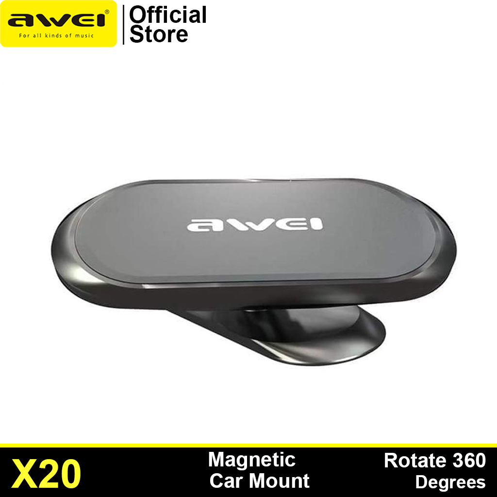 Awei X20 Universal Magnetic Car Mount Holders Metal Mini Stand Car Phone Holder Rotate 360 ...