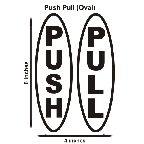 ALL-AT-ONE # 39 ( "PUSH AND PULL STICKER" ) Self-Adhesive Vinyl (PVC ...