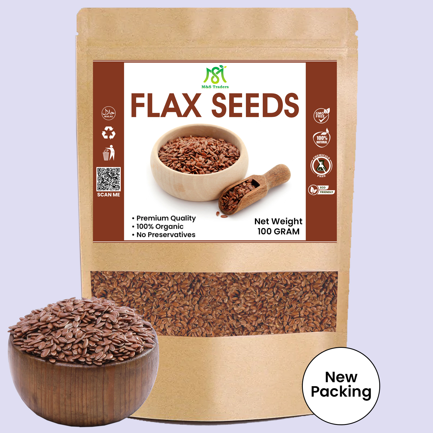 Best Quality Organic Flax Seeds 100 GM | Daraz.pk