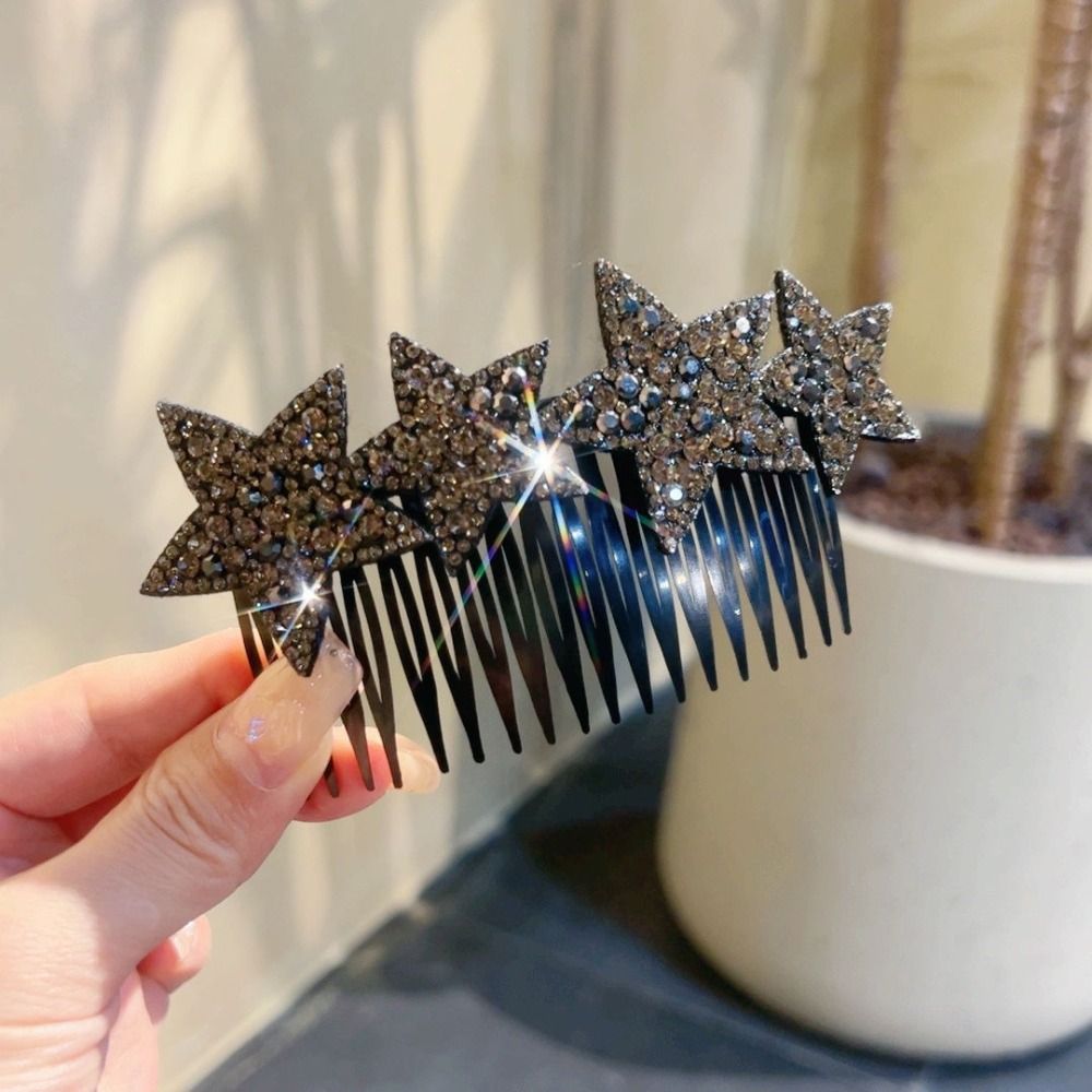 New Hair Clip Five Pointed tar Hair Comb Retro Headdre hiny Hair ...