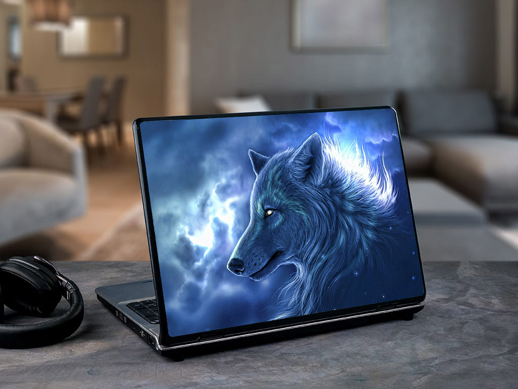 Wolf / wild wallpaper Laptop Skin Vinyl Sticker Decal, 13 13.3 14 15 15 ...