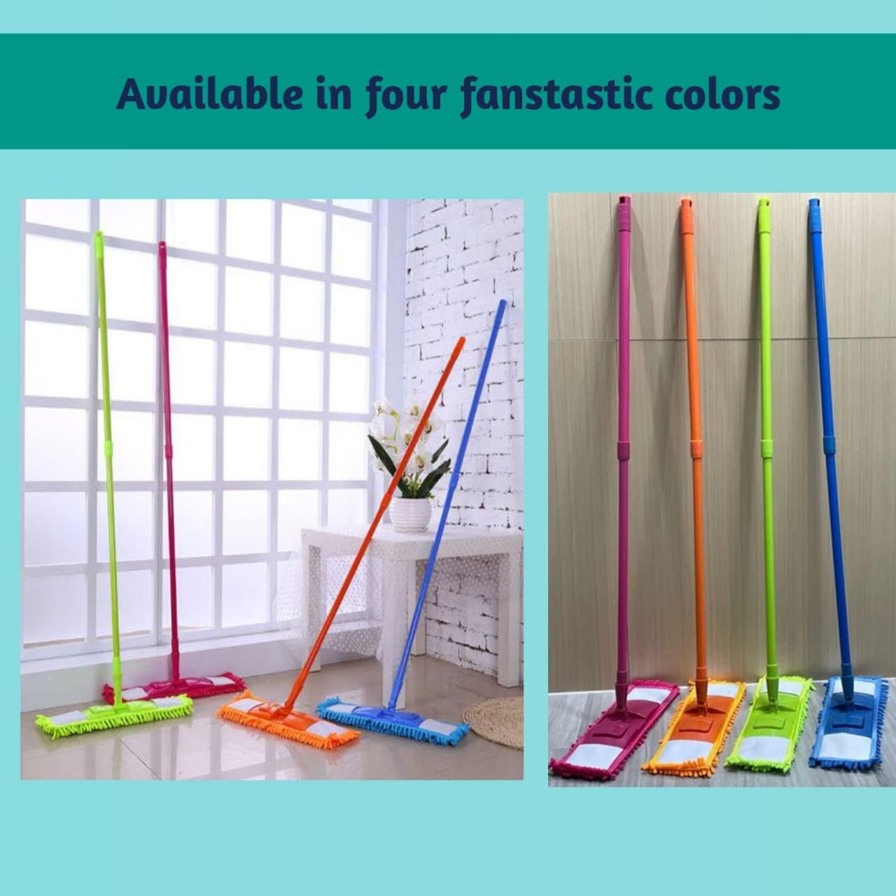 Multi-Purpose Microfiber Flat Mop l for Dry & Wet Cleaning, 360 Degree ...