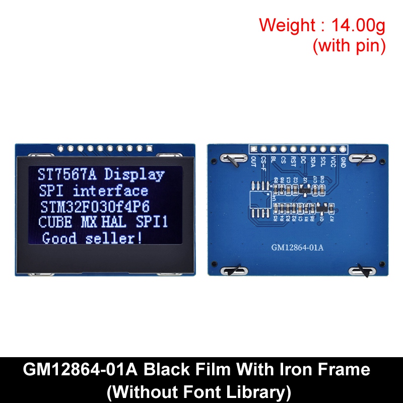 TZT 12864 SPI LCD Module 128X64 SPI ST7567A COG Graphic Display Screen Board LCM Panel 128x64 ...