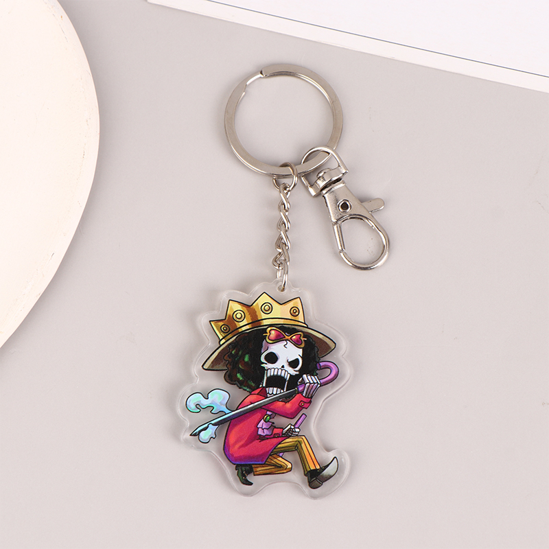 One Piece Keychains Luffy Zoro Sanji Chopper Acrylic Double Sided Cute ...