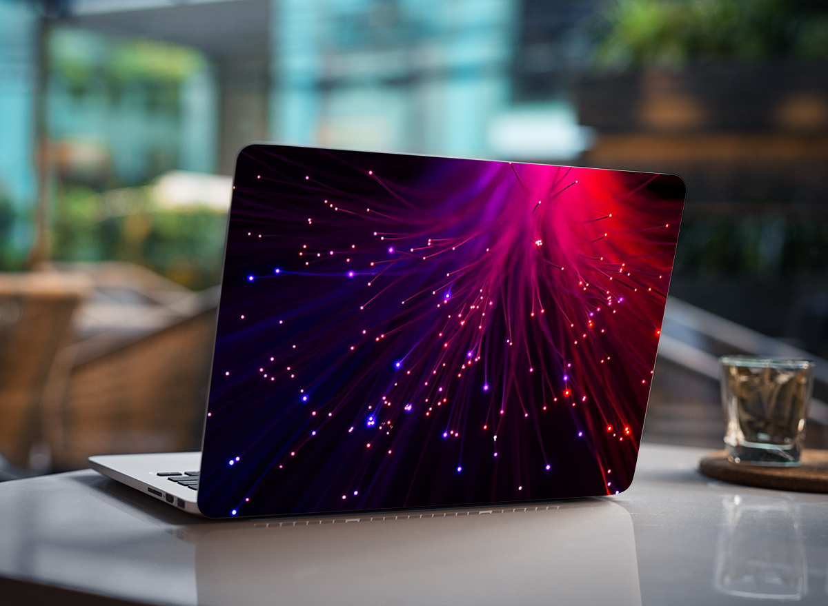 String light digital wallpaper, red fiber optic lights Laptop Notebook ...