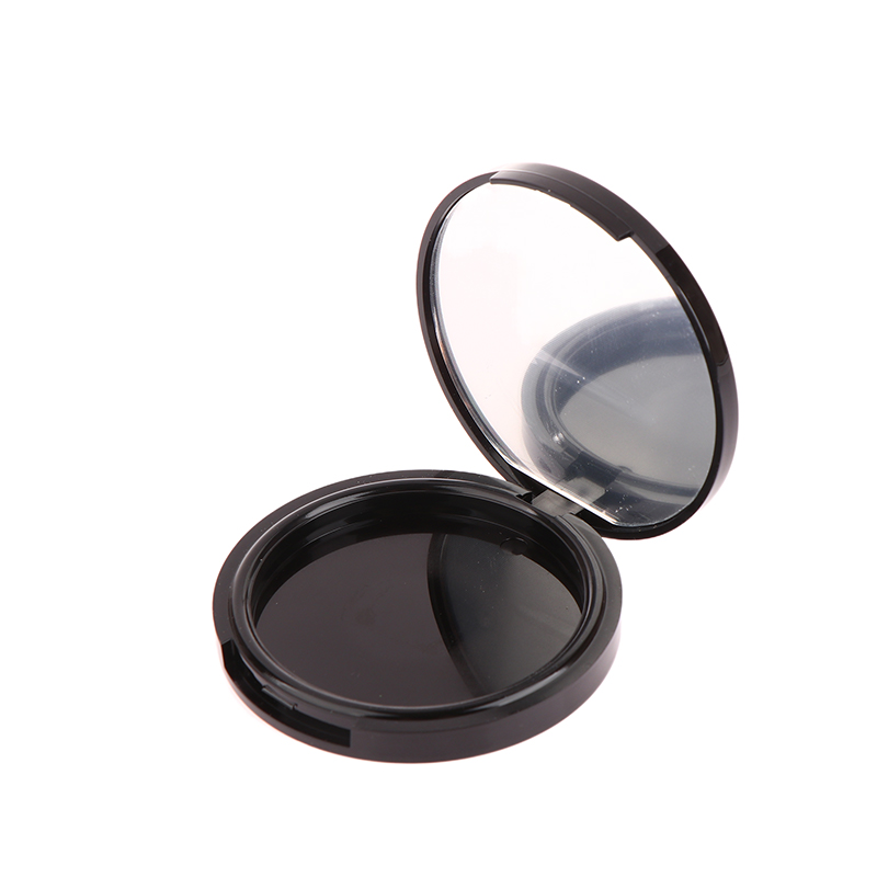 Reusable Empty Single Black Circular Highlight Box Blush Shadow Powder ...