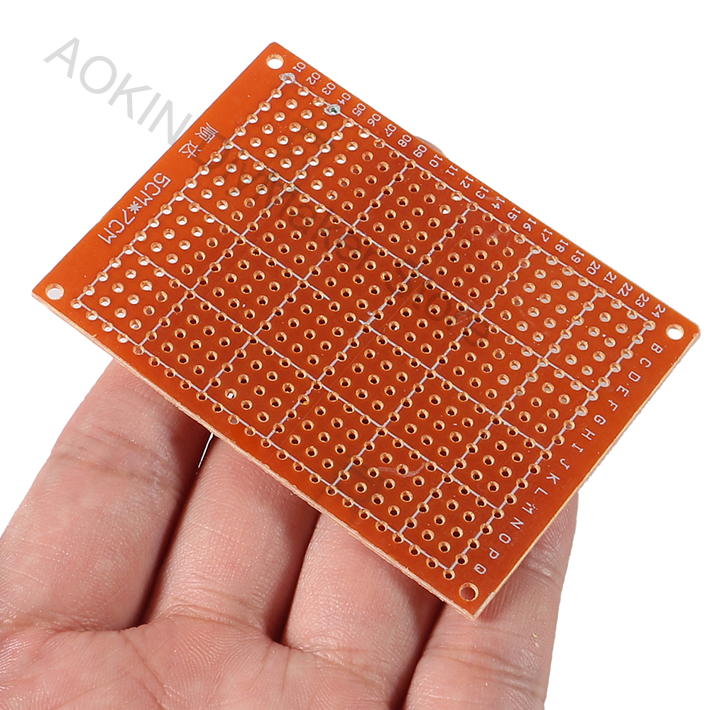 Copper Perfboard 20 Pcs Paper Composite Boards 5 Cm X 7 Cm Breadboard Single Sided Printed ...
