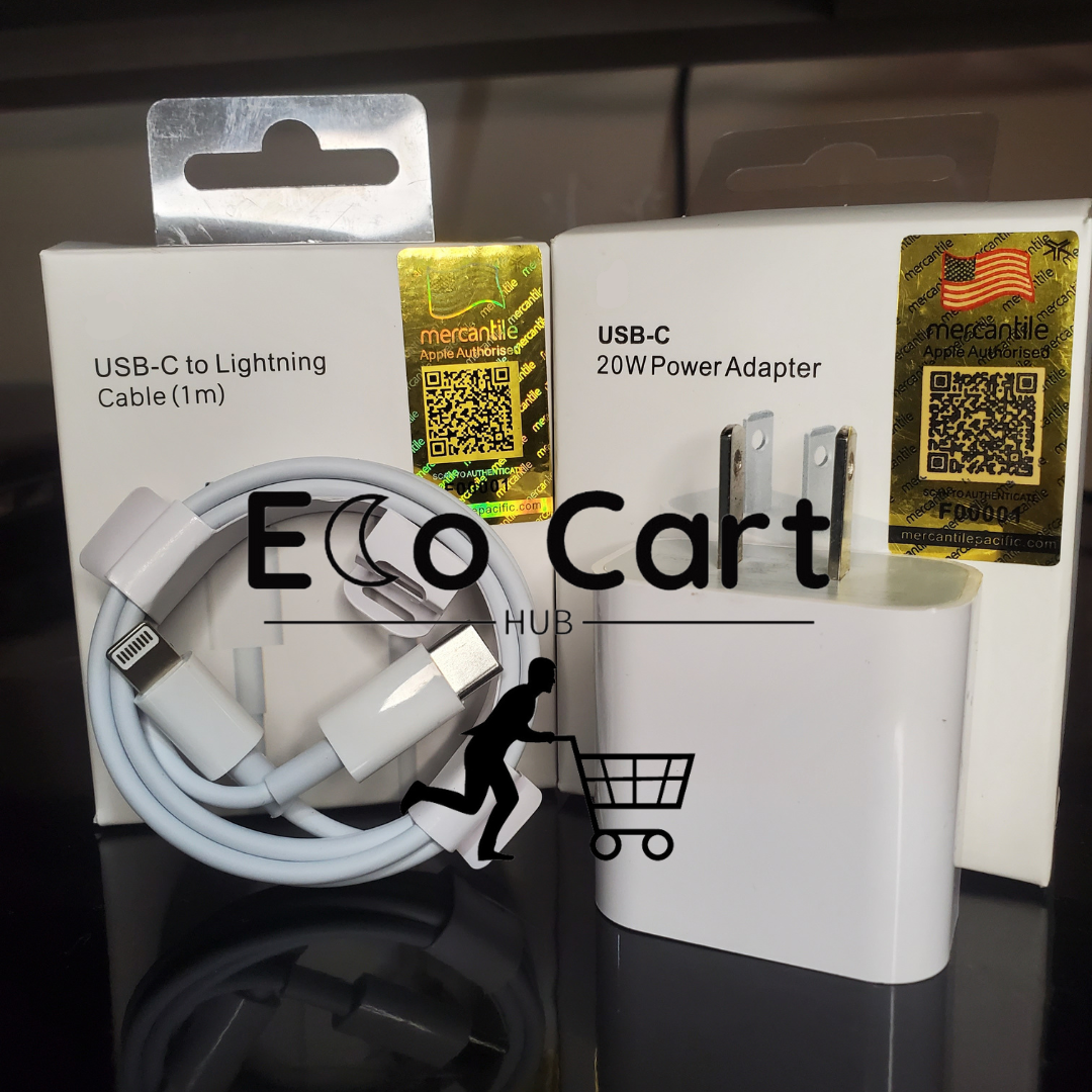 Original iPhone 20W Adapter - USB C Power Adapter - Type-C to Lightening Cable - MFI Certified ...