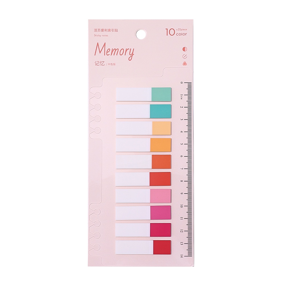 200 Sheets Reusable Transparent Sticker Notes/ Candy Color Index Notes ...
