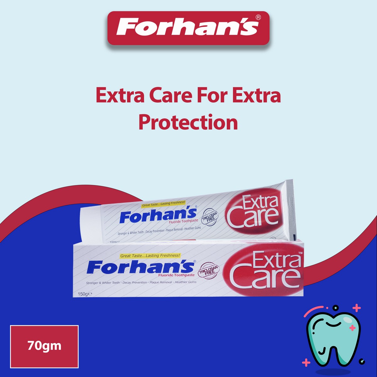 Forhan's Extra Care Toothpaste 70gm | Daraz.pk