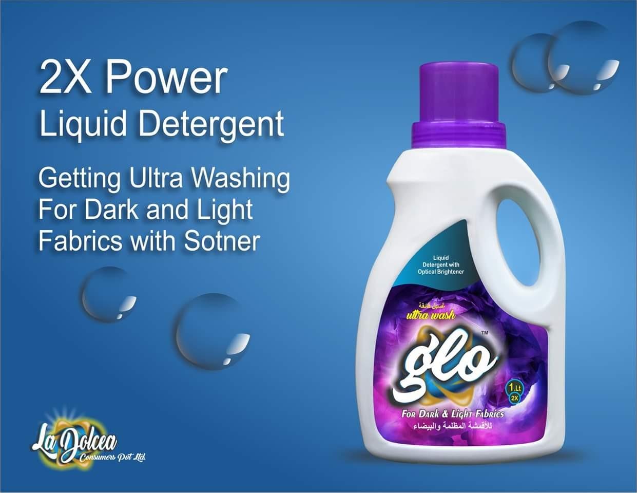 GLO Laundry Liquid Detergent With Optical Brightener | Daraz.pk