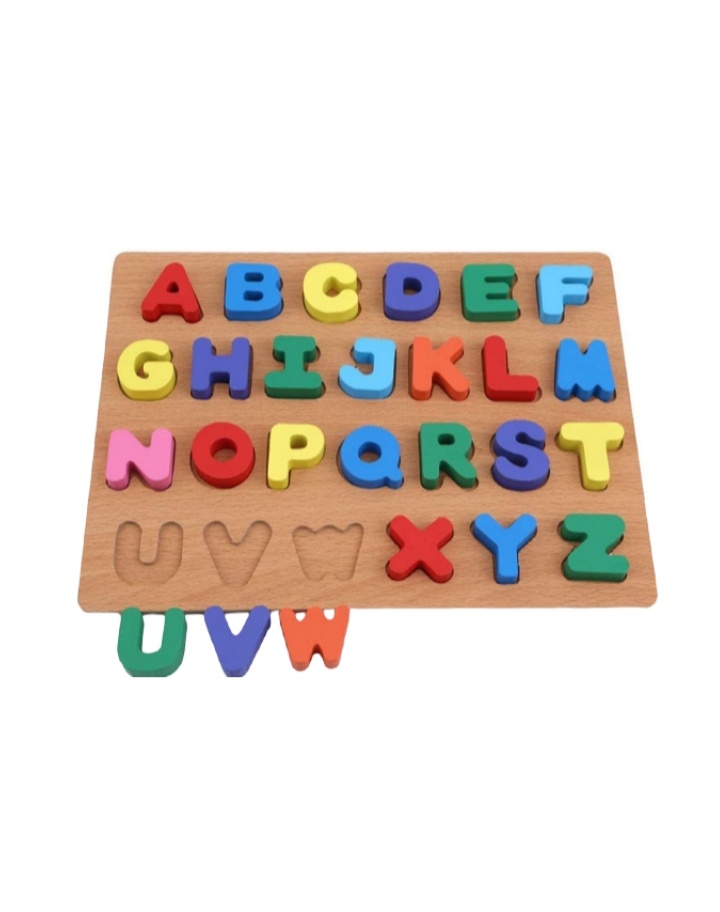 ABC CAPITAL ALPHABETS - THICK WOODEN 3D BOARD | Daraz.pk