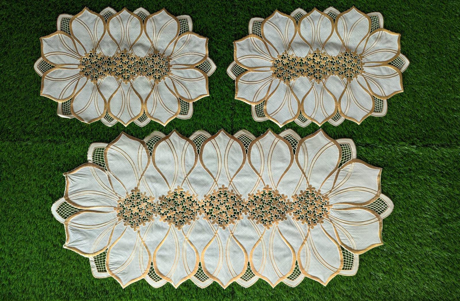 3Pc Table Mat Set, Dressing table and Side Table Pvc Vinyl Mat Set ...