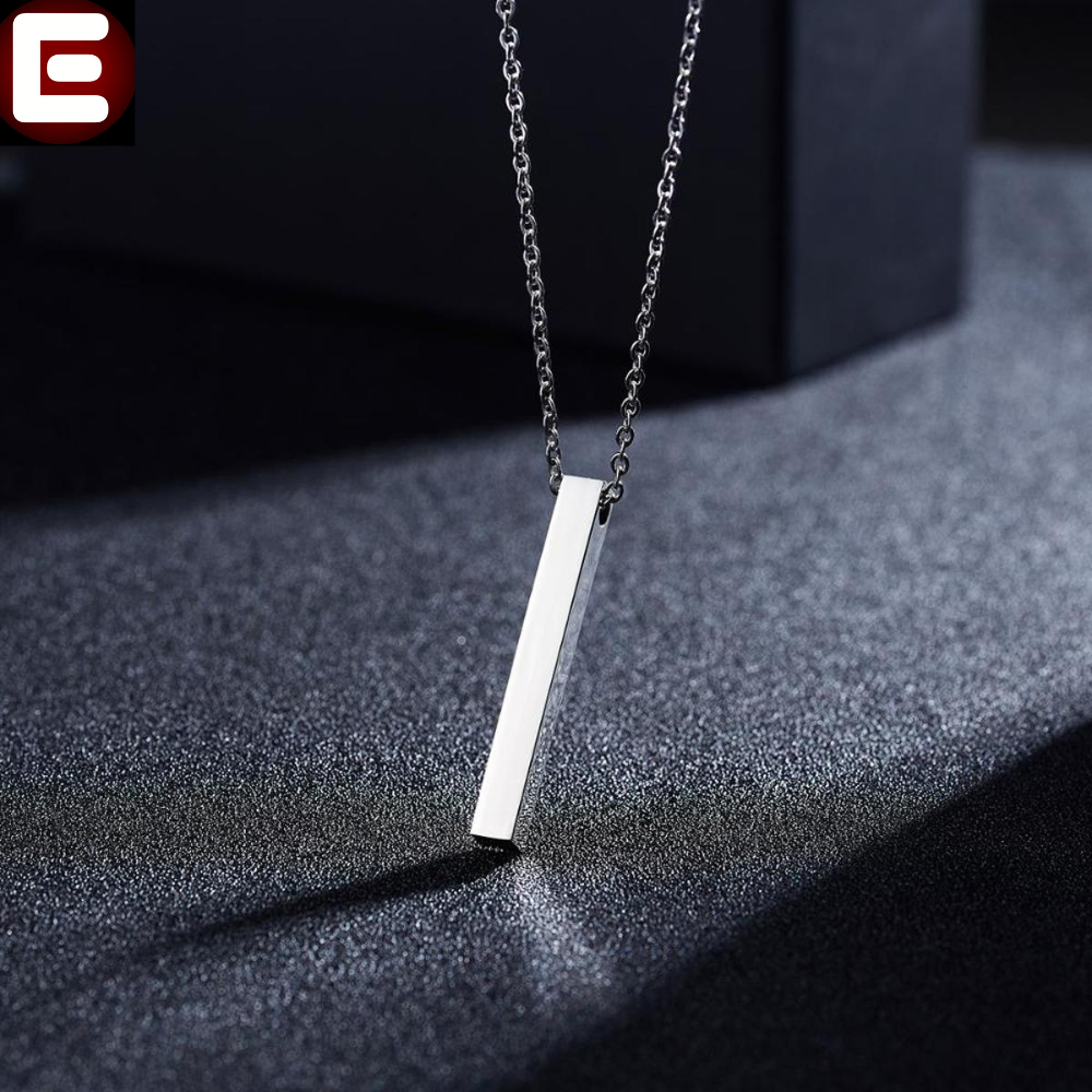 EMPIRON SILVER STAINLESS SILVER BAR NECKLACE/LOCKET/CHAIN FOR MEN/BOYS ...