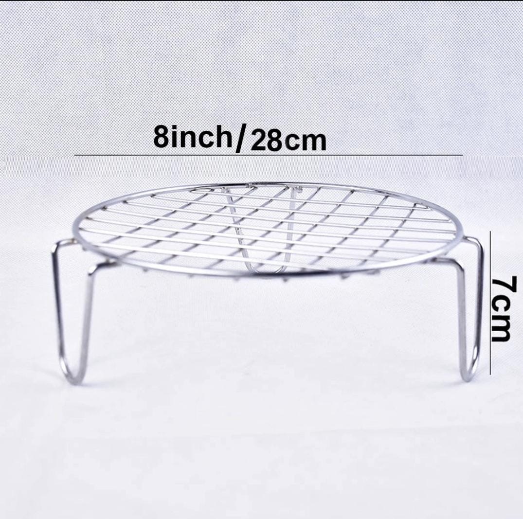 Heavy Duty Hot Pot Chrome Plated Stand Cooling Rack STOVE TOP GRILL Pan ...