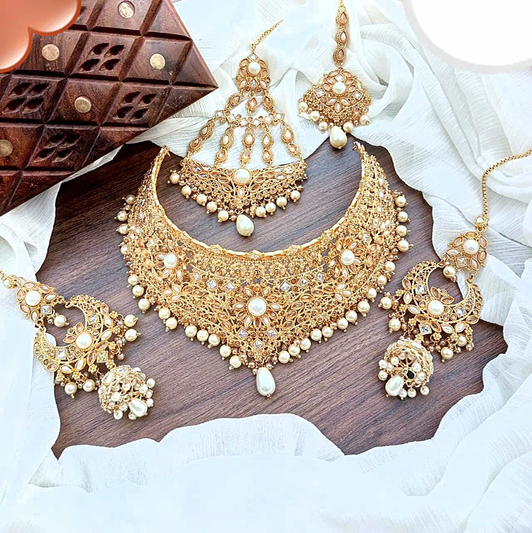 bridal jewellery set . | Daraz.pk