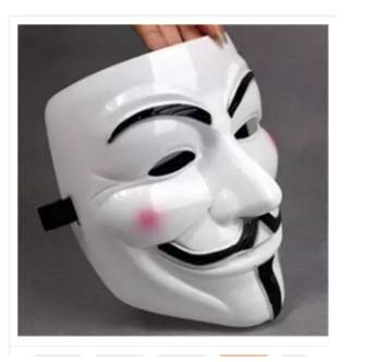 Halloween Vendetta Masquerade Horror Mask Hacker Male/Female V ...