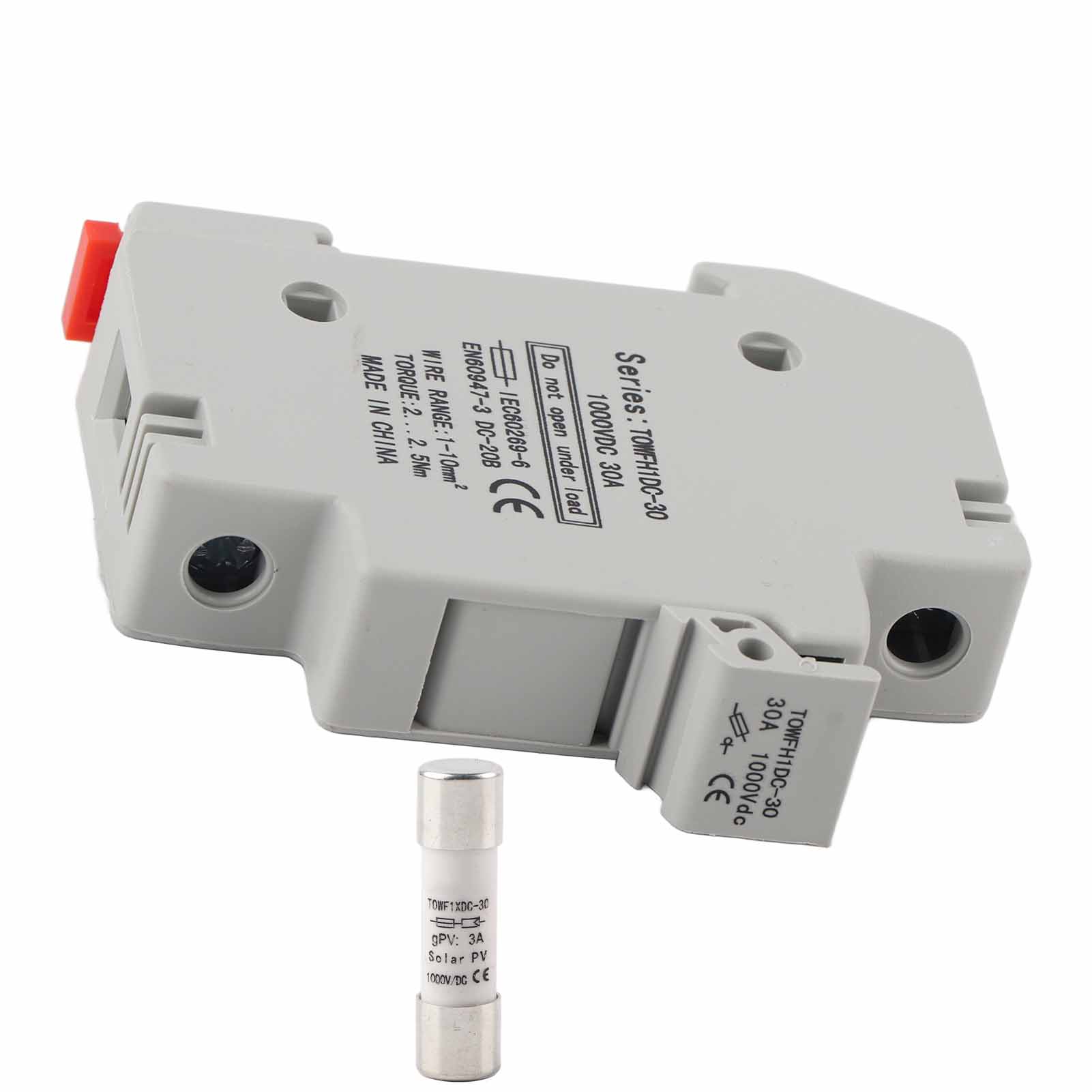 Fuse Holder Base Single Pole DIN Rail Mount Distribution Control ...