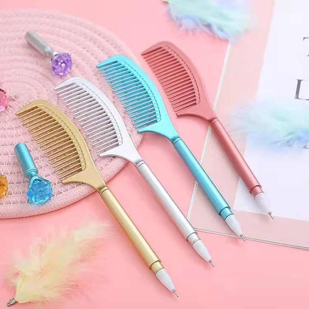 1PCS Creative Diamond Comb With Gel Pen Water-based Multifunctional ...