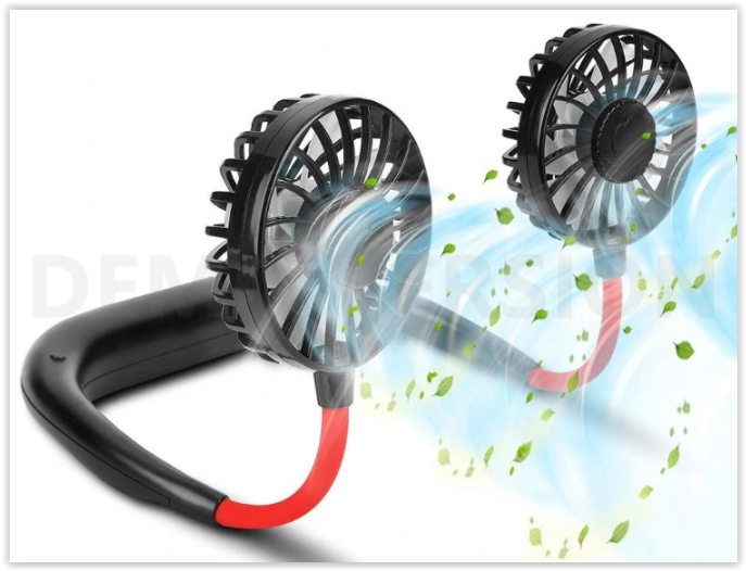 USB Portable Fan Cold Fan Hands Free Neck Fan Hanging Rechargeable Mini ...