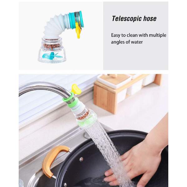 360 Degree Rotatable Spray Head Tap Fan Foucet 360 Adjustable Water ...