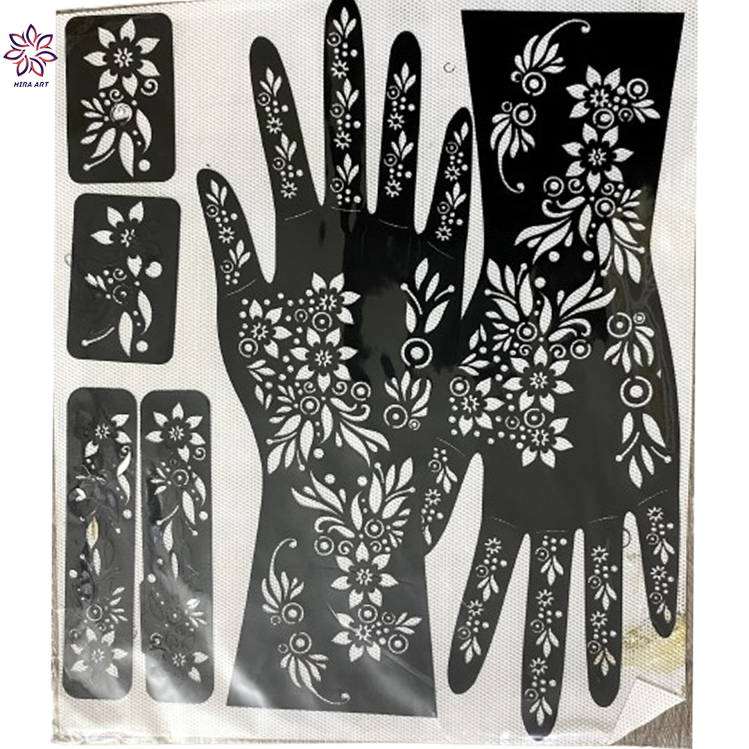 Mehndi sticker mehndi stencil for girls, Mehndi Design Full Hand ...
