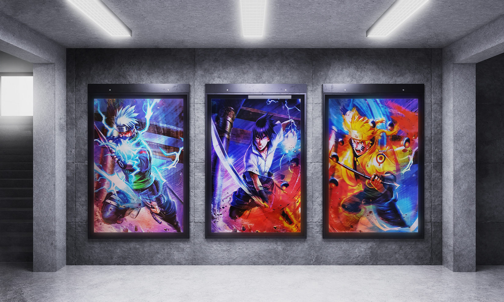 Naruto Itachi Jiraiya Kakashi Sasuke Anime 3D Lenticular Flip Poster ...