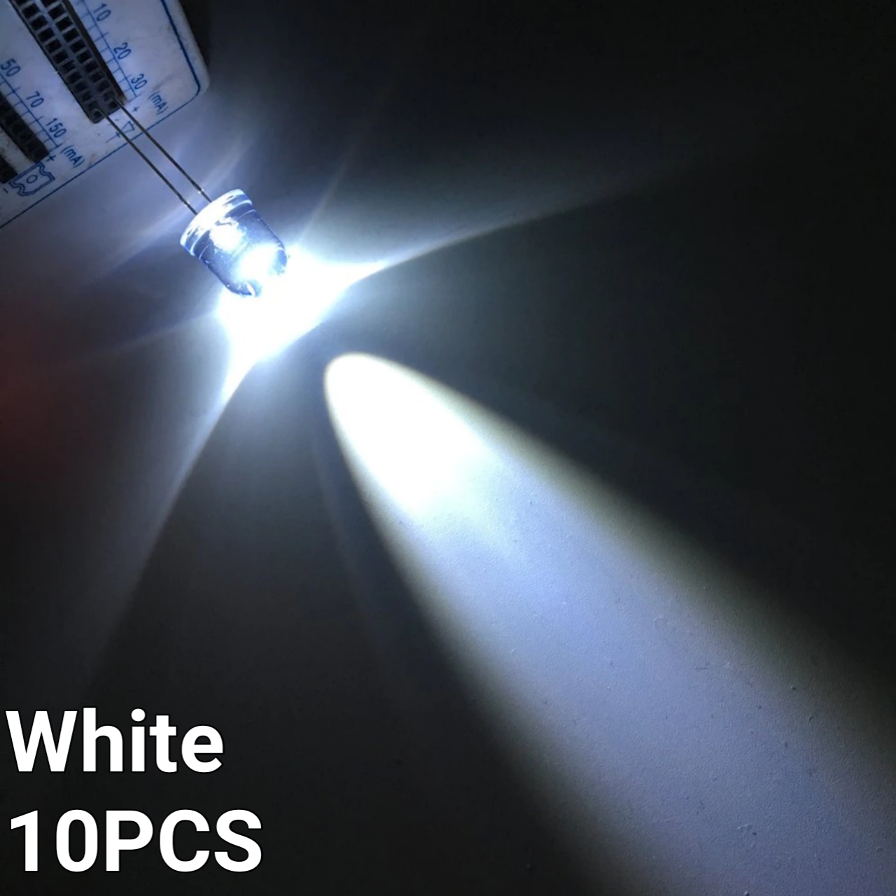 10PCS 10mm LED 5 Colors Red Blue Yellow Green White RGB Transparent ...