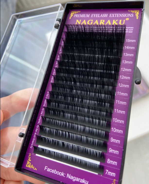 NAGARAKU Mink Eyelashes Premium Multiple sizes 7-15mm Individual ...