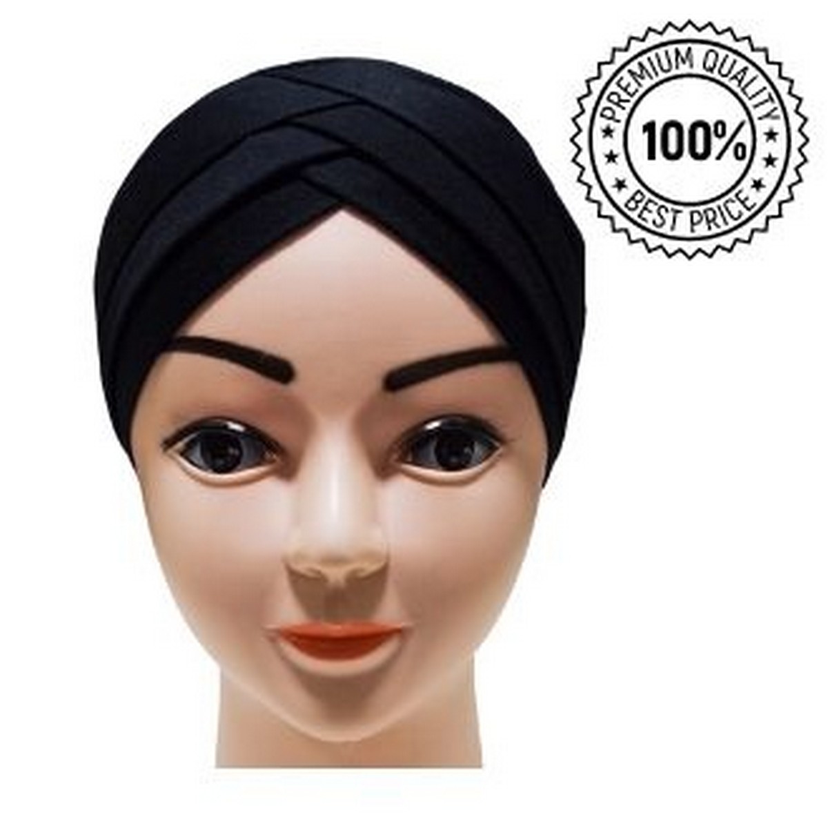 Black 3D Layer Cap Best Fabric Hijab Cap For Womens | Daraz.pk