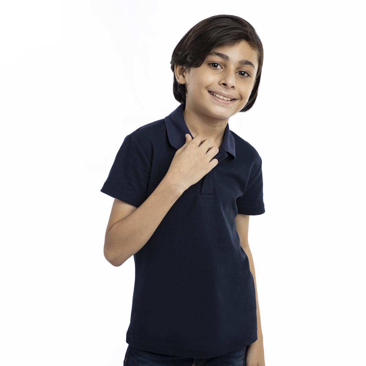 Spiffy - Plain Navy Blue Polo Shirts for Boys - 3 Years - 12 Years ...