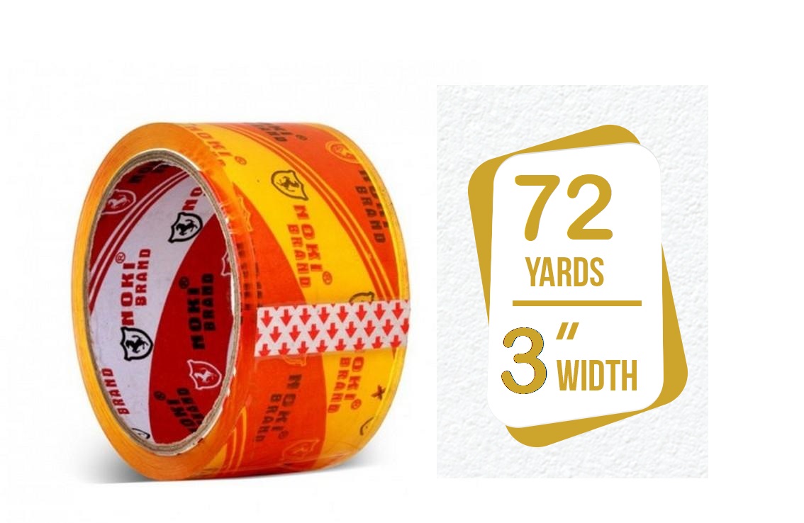 Packing Tape Pack OF 2 / Imported tape / Clear 3 Inch x 50-72-120 Yard ...