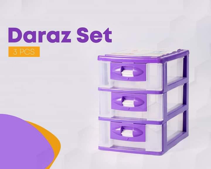 3 Layer Fiber Dressing Drawer Set & Space Saver - Plastic | Daraz.pk