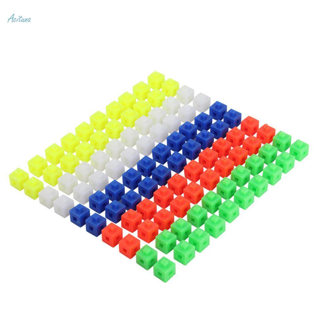 200x Math Link Cubes Interlocking Snap Blocks for Kids Building | Daraz.pk