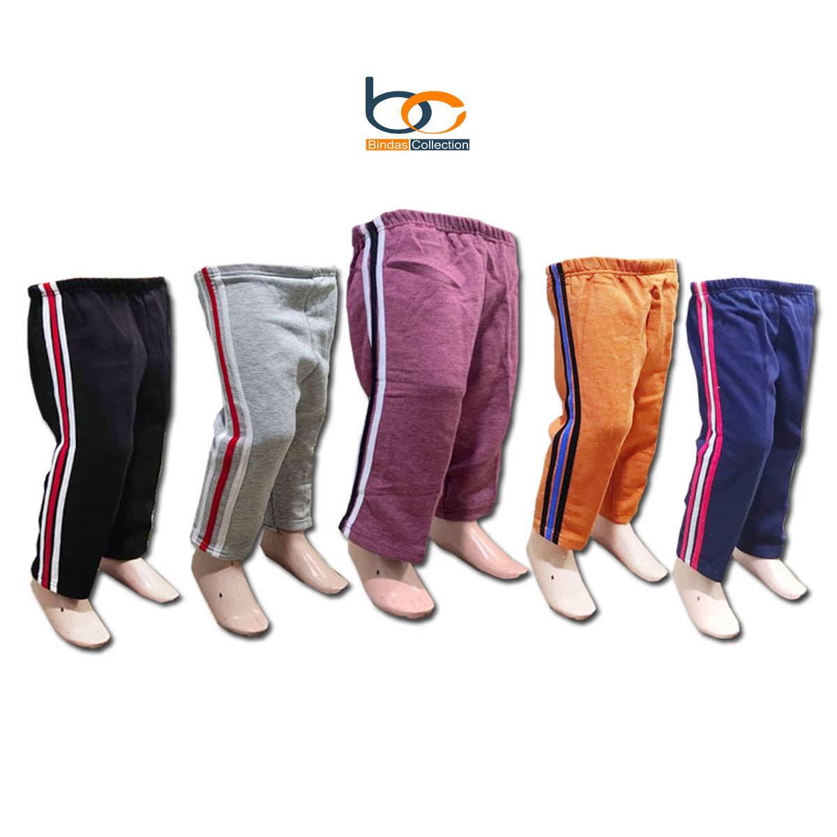 Bindas Collection Pack Of 3 Multicolor Fleece Winter Trousers For Kids - Stylish And Warm Kids ...