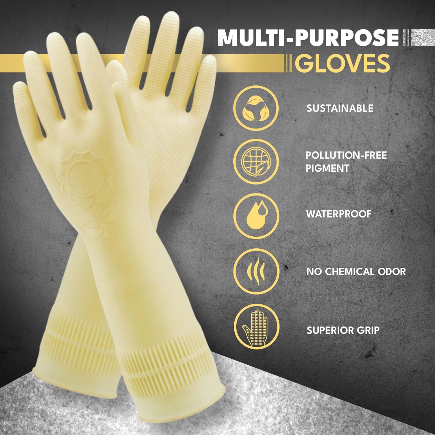 Extra Long Washing Gloves Cleaning Dish Washing Gloves Waterproof ...