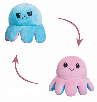 Reversible Octopus Soft Toys, Mood Change Double-Sided Flip Octopus ...