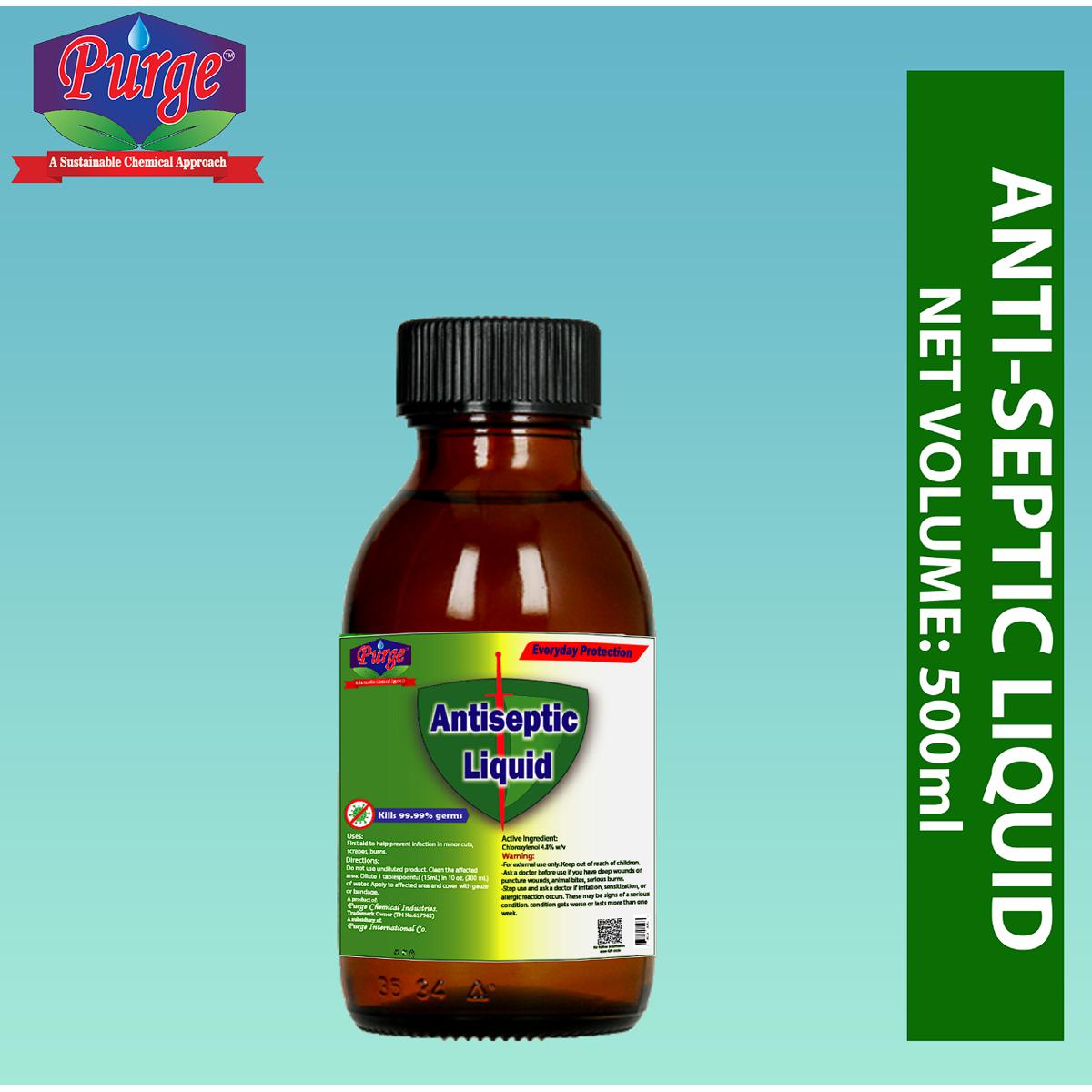 Purge Antiseptic Liquid 500ml (450ml+50ml) free - Disinfectant ...